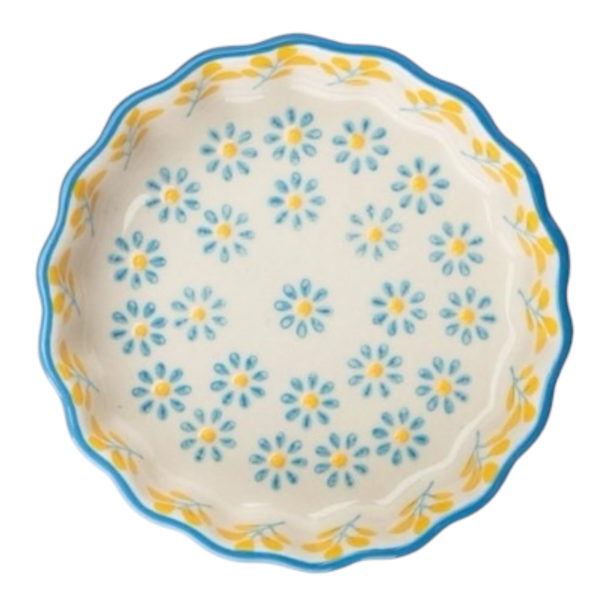 Tortiera Fiorellini Gialli e Azzurri – ComoFood&Presents